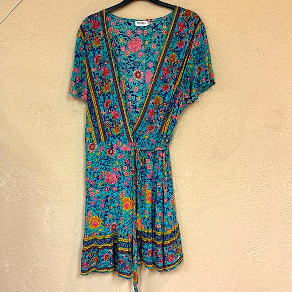 nagoo | Dresses | Nagoo Boho Wrap Dress | Poshmark